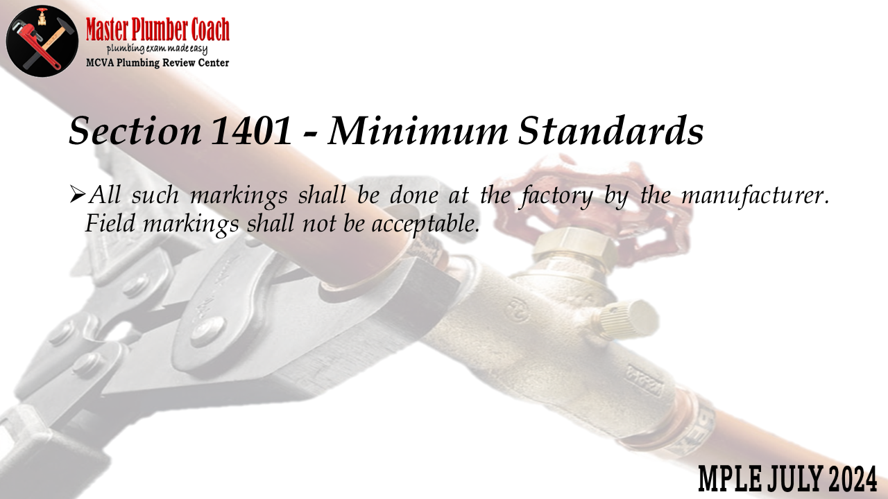 Chapter 14 – Quality & Weights of Materials – MASTER PLUMBER COACH