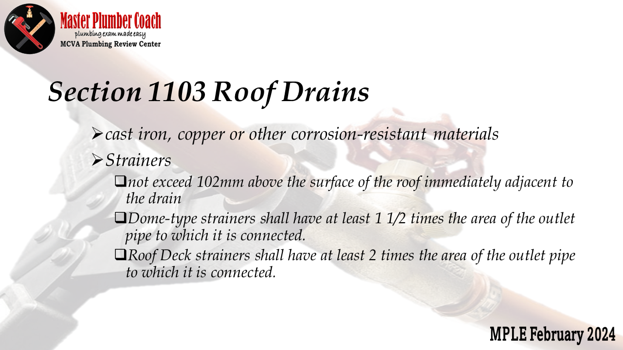 Chapter 11 – Storm Drainage System – MASTER PLUMBER COACH